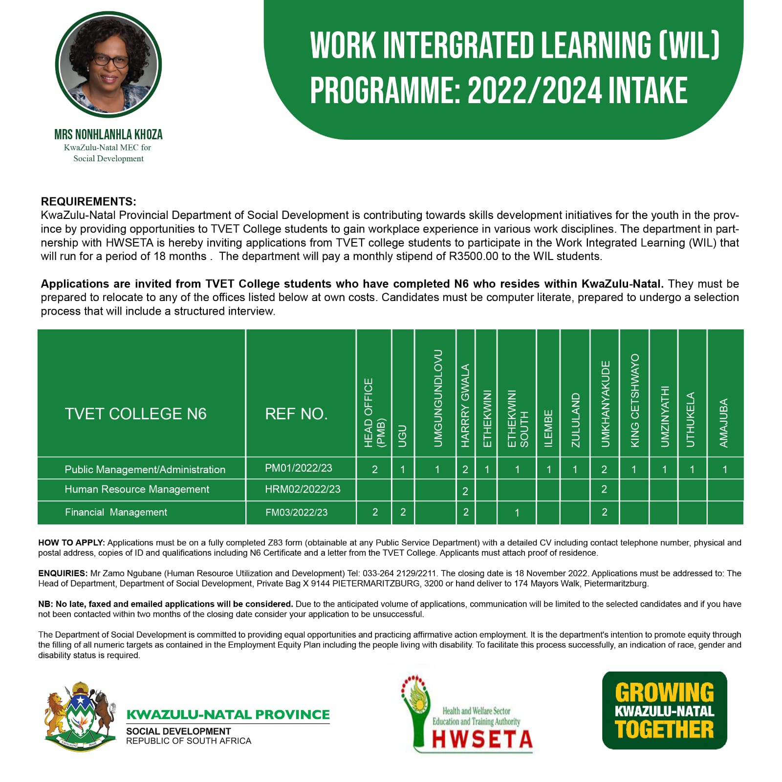 Vacancies - Work Integrated learning